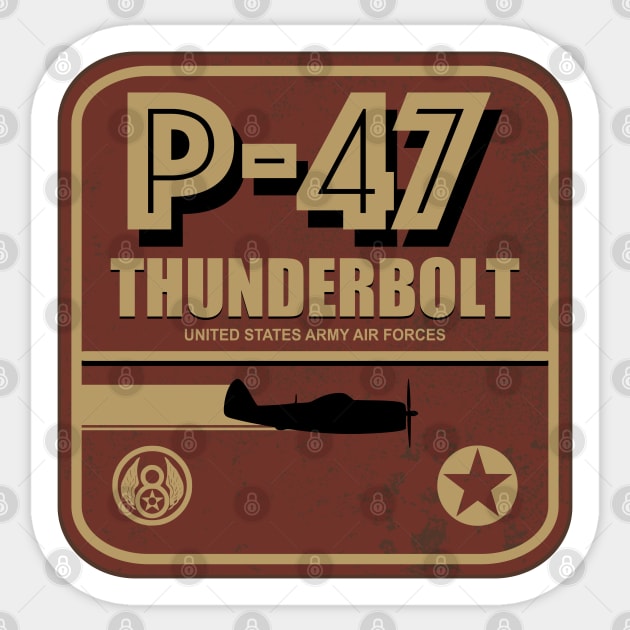 P-47 Thunderbolt - Ww2 P47 Thunderbolt Patch - Sticker | TeePublic